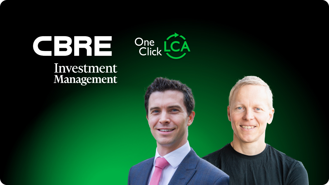 Embodied carbon as critical investment criteria — keynote talk with CBRE Investment